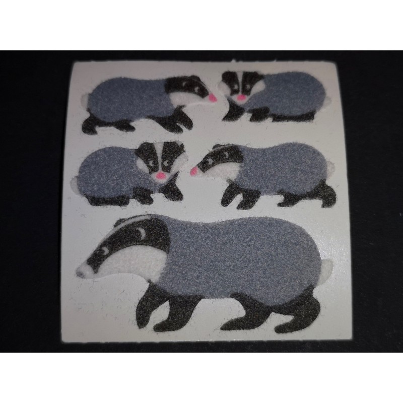 SANDYLION Stickerabschnitt Fuzzy Stoff Filz Tapir Safari 90er